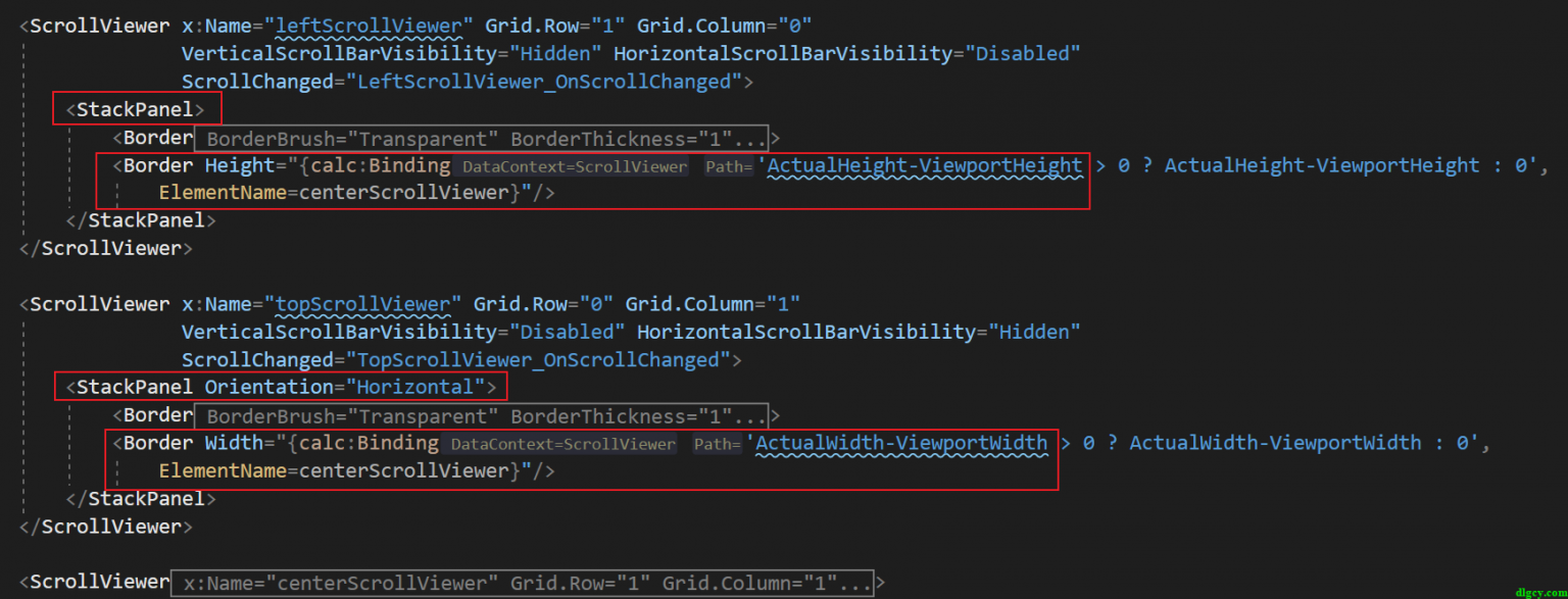 WPF 多个 ScrollViewer 滚动同步 - 独立观察员